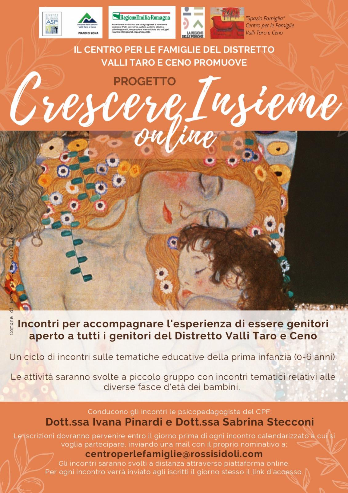 Progetto "Crescere insieme online" | Comune di Bore